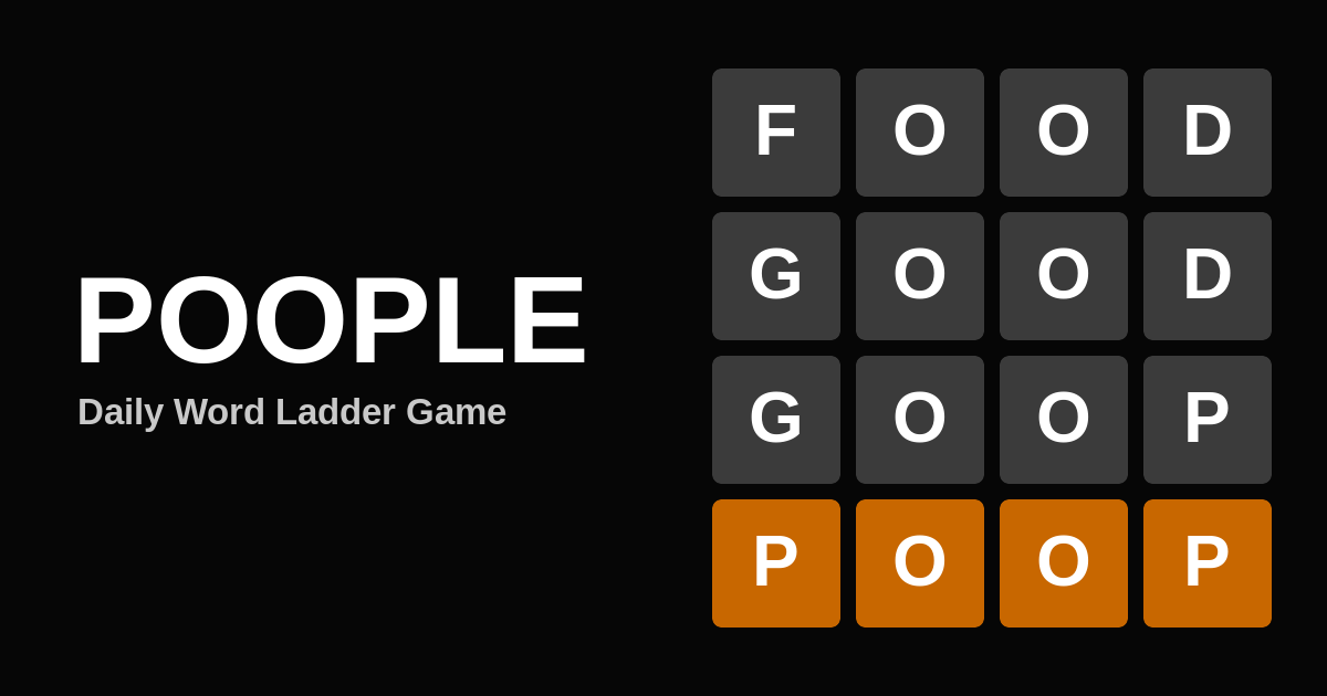 Poople: Free Daily Word Ladder Game Online